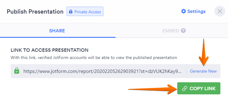 How to Share the Visual Report?