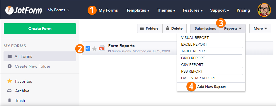How to Create Form Reports in JotForm