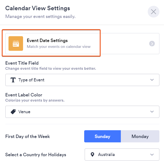 Jotform Tables- Calendar