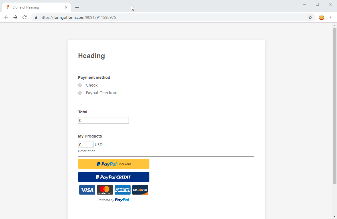How to submit form without triggering payment