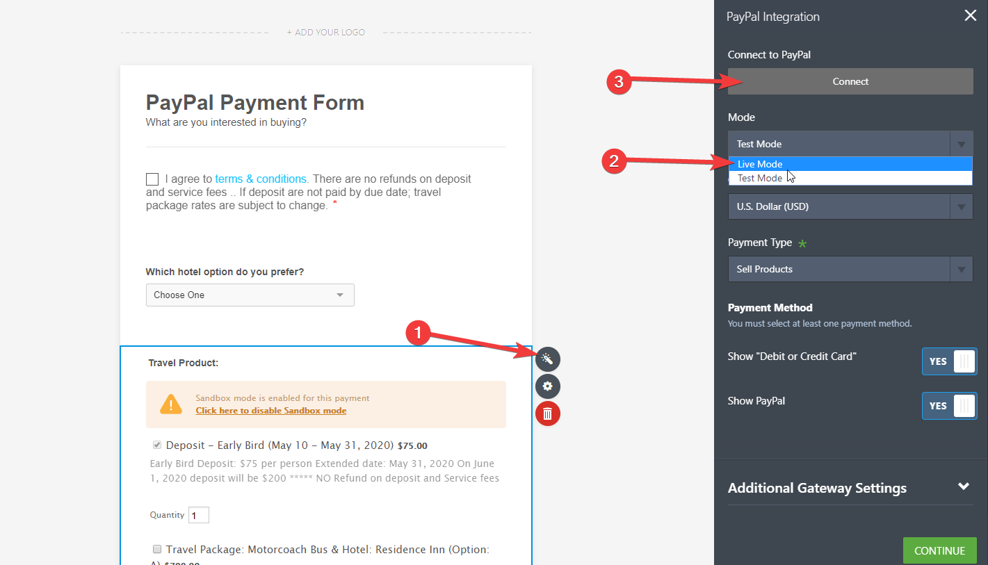 How to connect my Paypal account