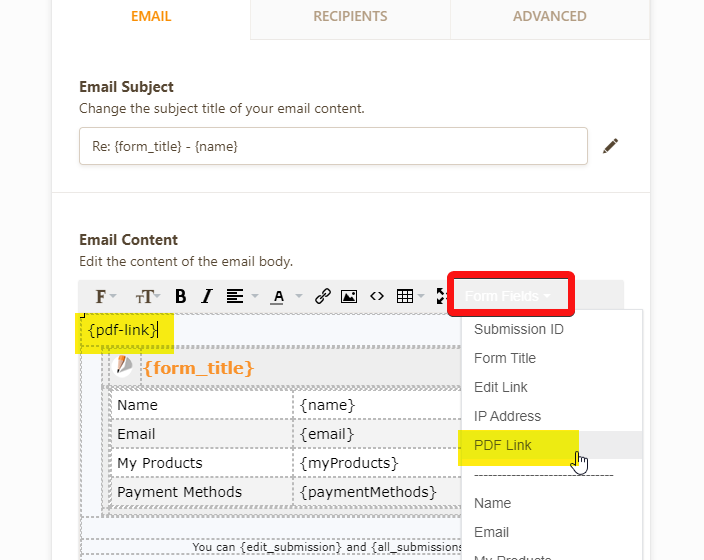 Email Submission is being cut off