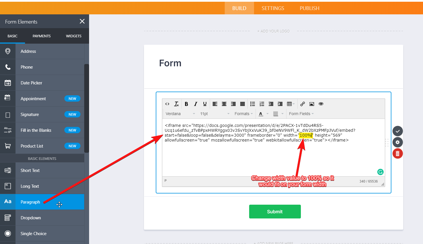 Integrate MS PowerPoint to a form