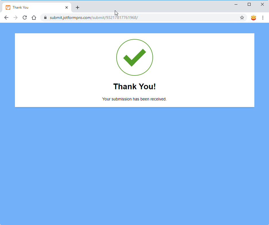 Submit button is stuck on "Please wait..."