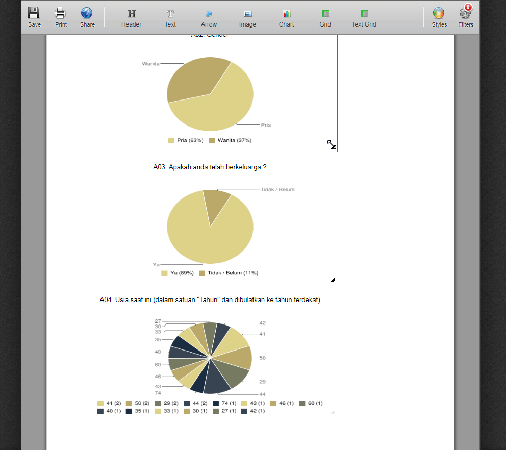 How to resize graph in report