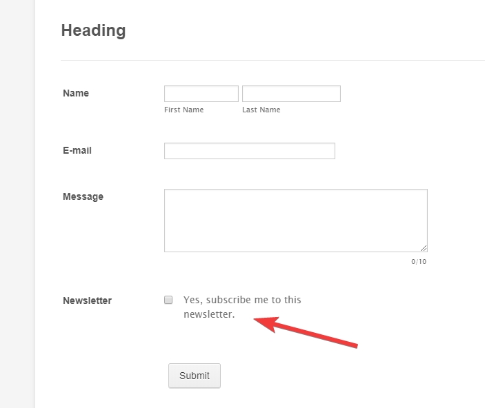 How to add opt in option for constant contact to the contact form