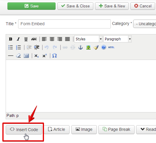 How To Embed Jotform To Joomla 3