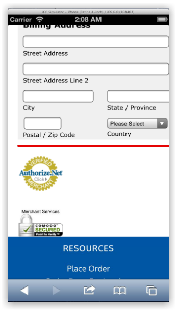 Mobile Form Fields outside of form container.
