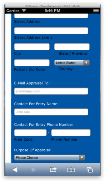 Mobile Form Fields outside of form container.