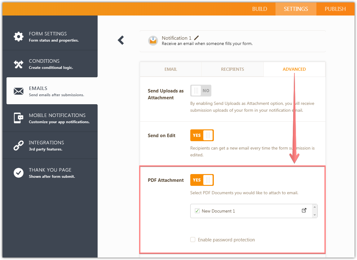 PDFs not attaching to form submission emails