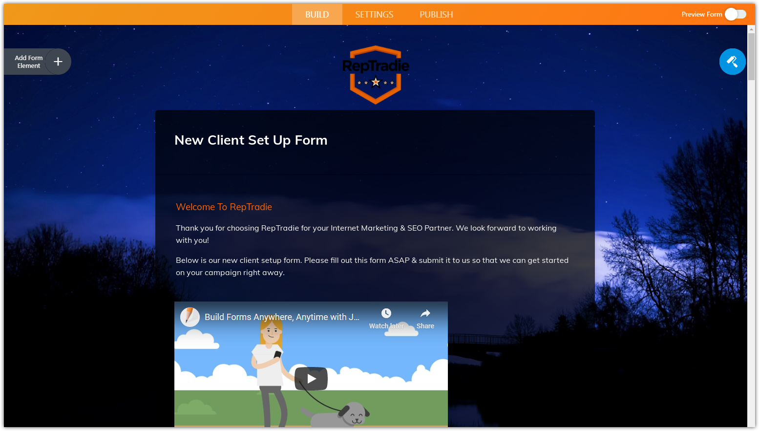 Unable to edit forms