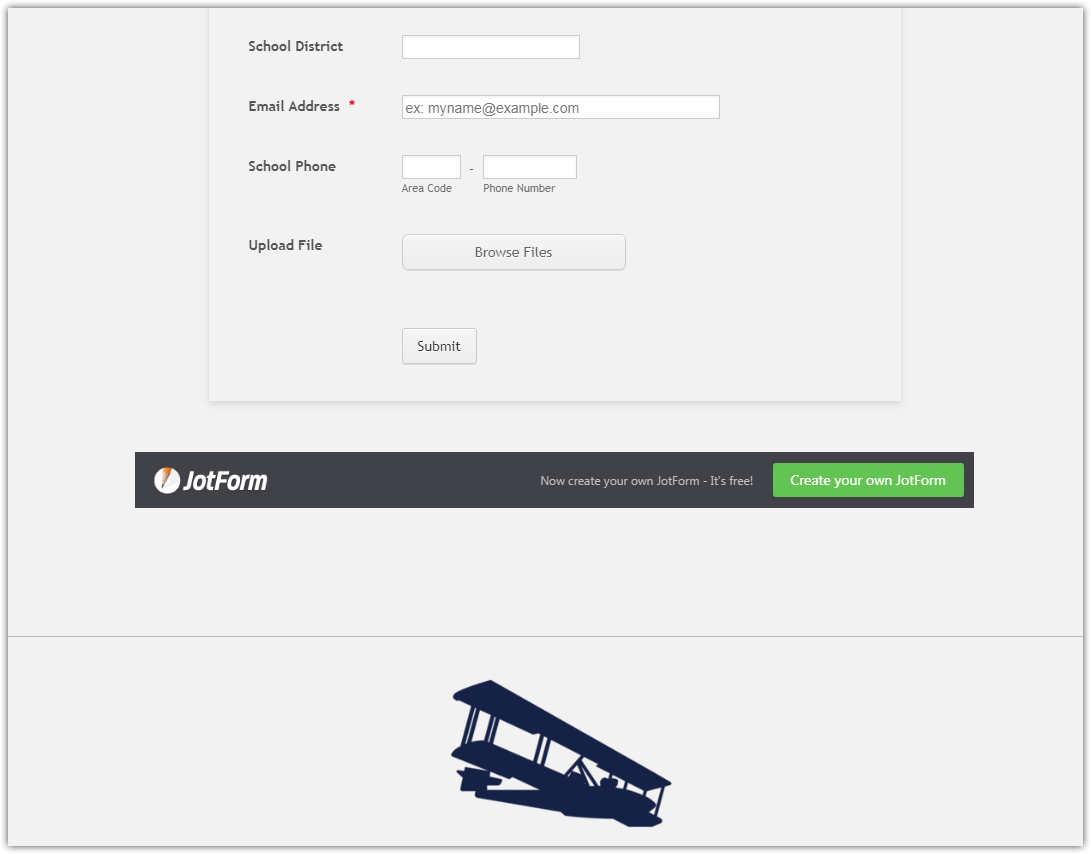 Squarespace Embedded Form: Browse files button broken