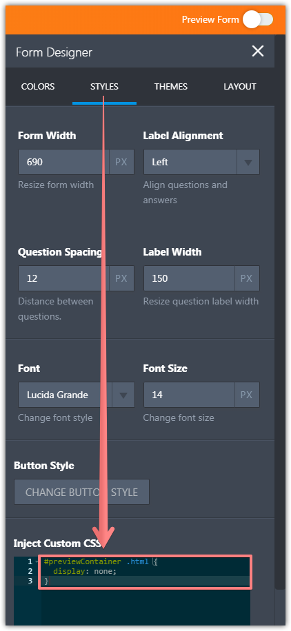 Preview Before Submit How To Hide Text Elements 1087