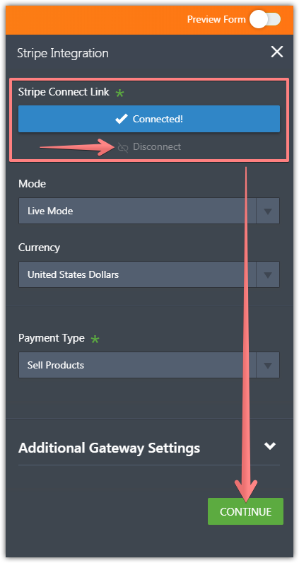 Setting Up Stripe form - Credit Card fields not displaying on published form