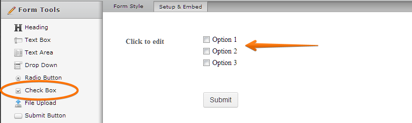 Adding a license agreement to a form