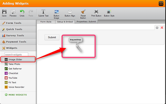 How to Add a Widget to your Form